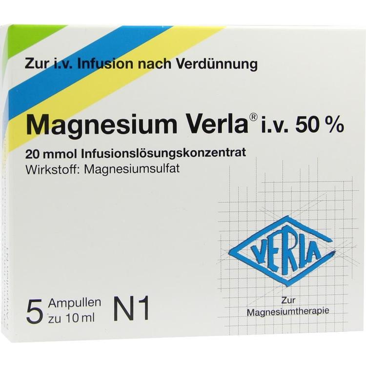 Magnesium Verla I v 50 Infusionsl sungskonzentrat Infusionsloesungs
